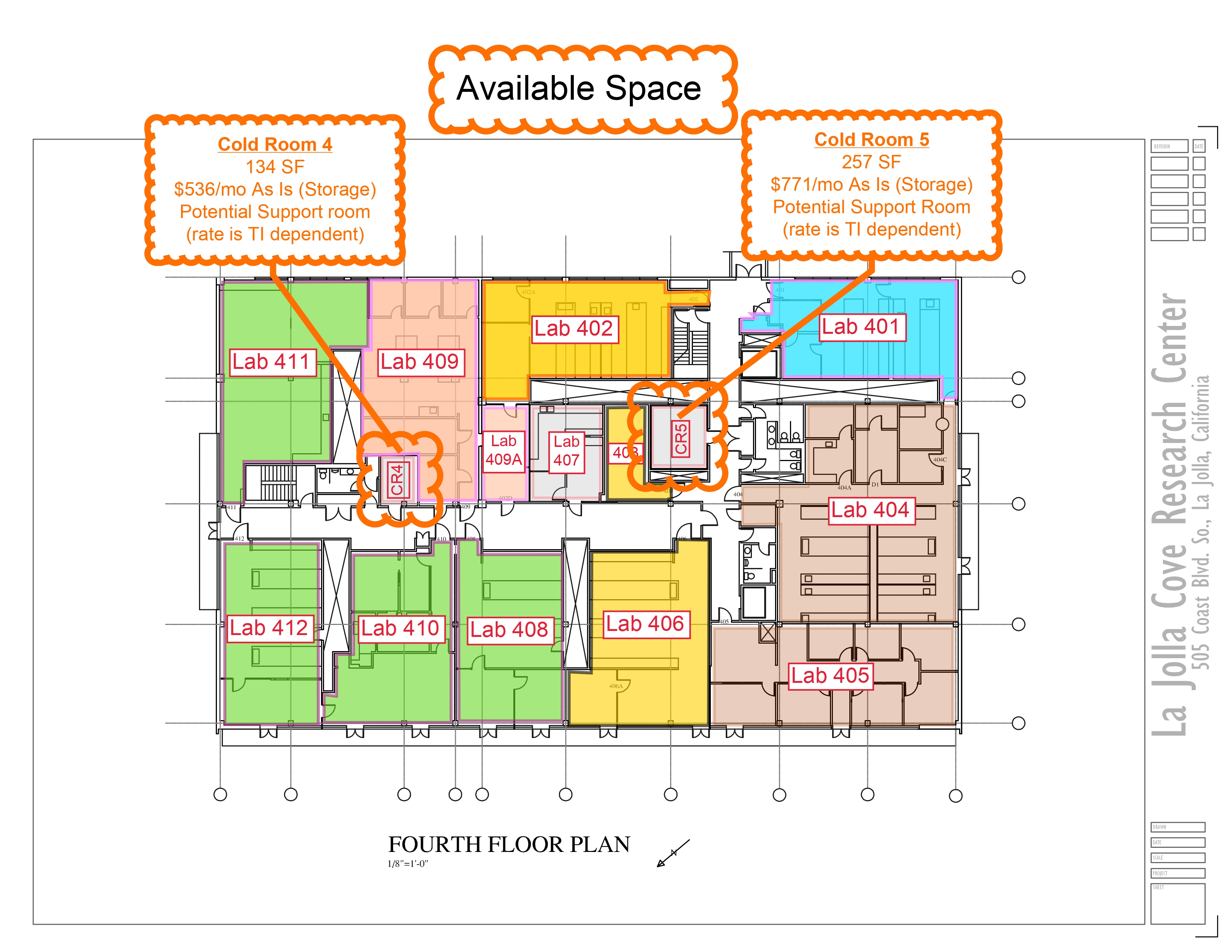 Floor Plans | La Jolla Cove Research Center Floor Plans